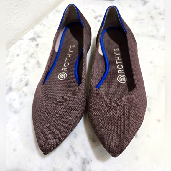 Rothy's | Shoes | Nwot Rothys The Point Flat Shoe Mink Brown Co 75 ...